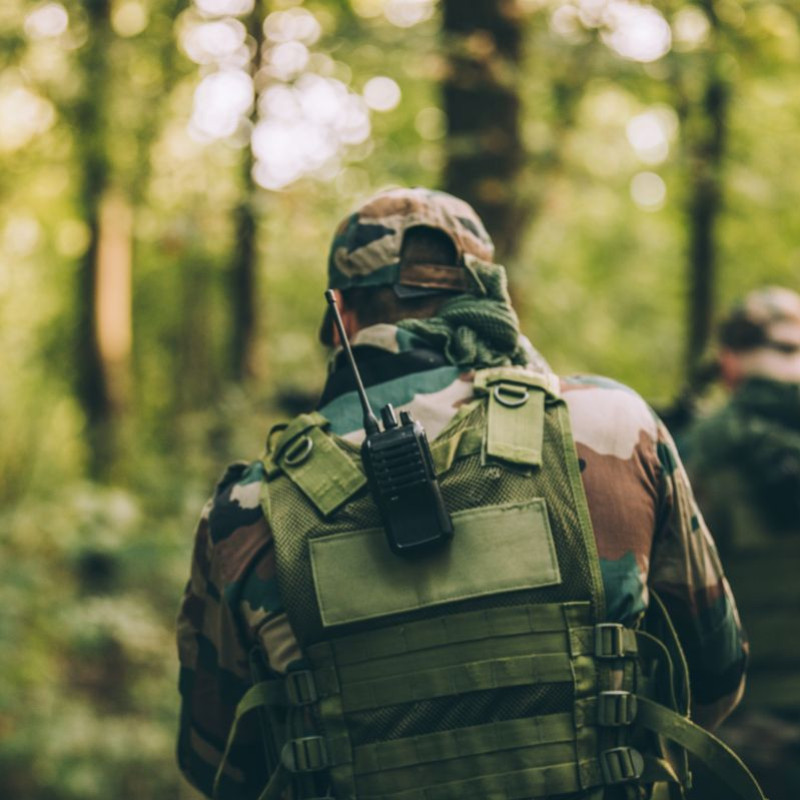 The different weapons used in the French army